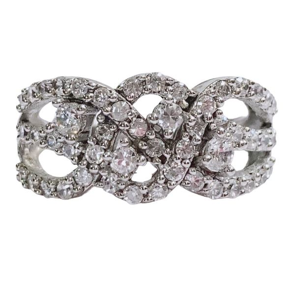 Jewelry | Rsc 925sterling Silver Cz Ring Sz 725 | Poshmark